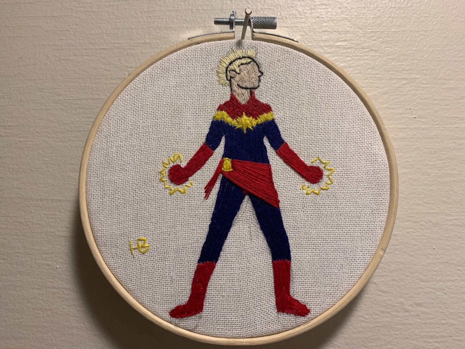 Carol Danvers as Captain Marvel Hand-stitched 8 - Etsy