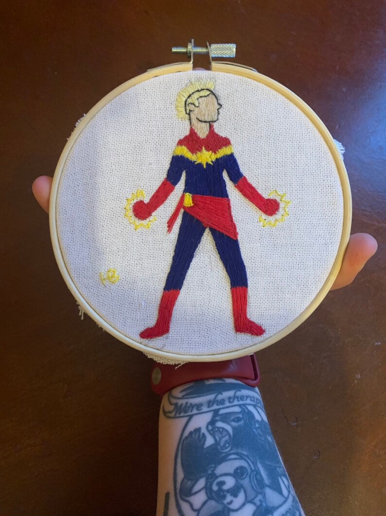 Carol Danvers as Captain Marvel Hand-stitched 8 - Etsy