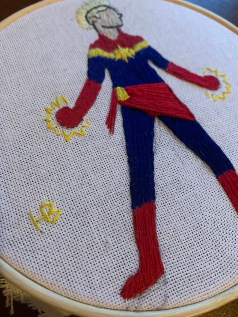 Carol Danvers as Captain Marvel Hand-stitched 8 - Etsy
