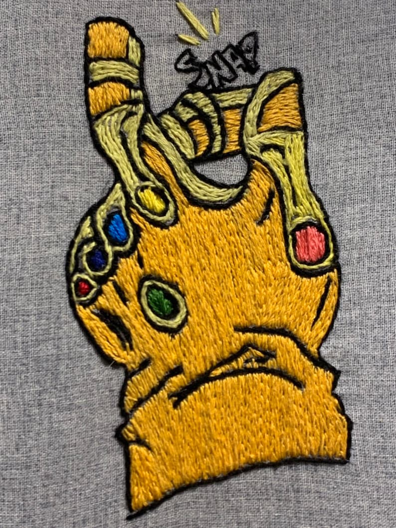 The Snap Infinity Gauntlet Thanos Snap Hand-stitched - Etsy