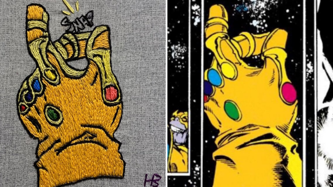 The Snap Infinity Gauntlet Thanos Snap Hand-stitched - Etsy