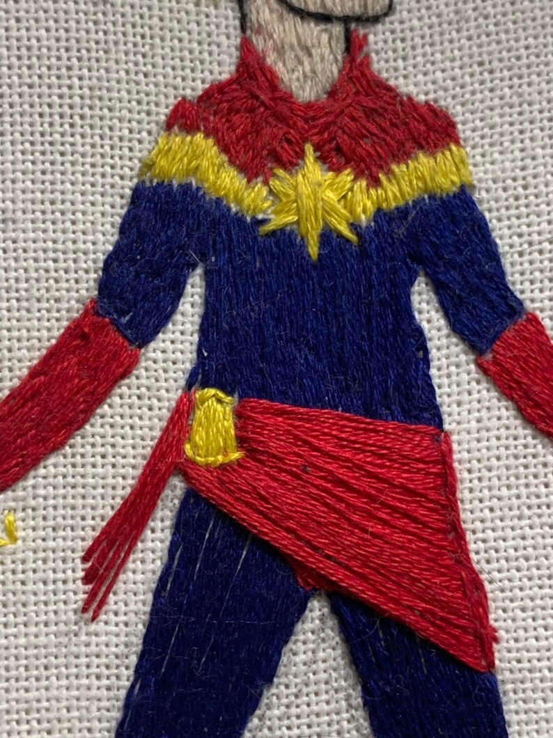 Carol Danvers as Captain Marvel Hand-stitched 8 - Etsy