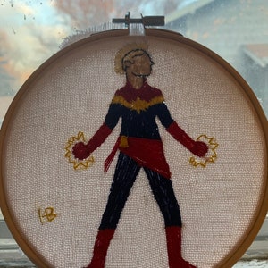 Carol Danvers as Captain Marvel Hand-stitched 8 - Etsy