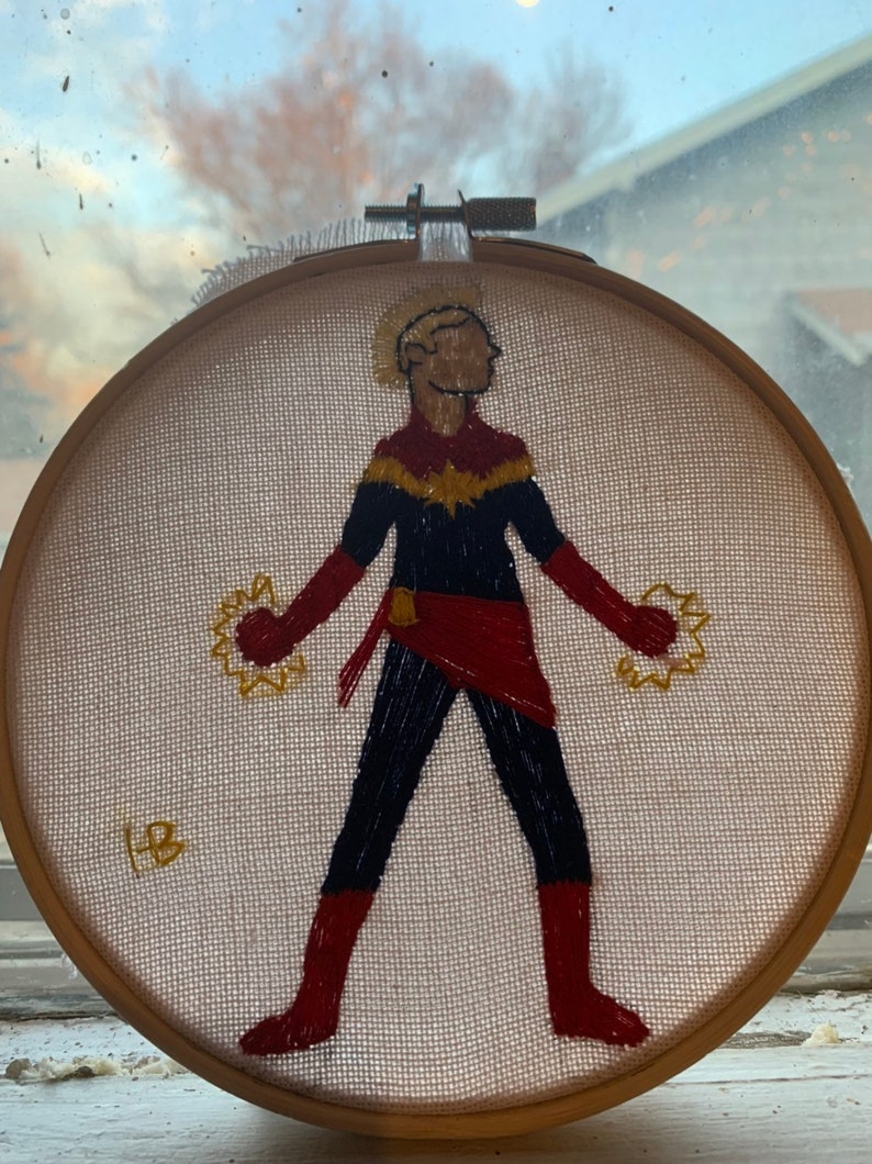 Carol Danvers as Captain Marvel Hand-stitched 8 - Etsy