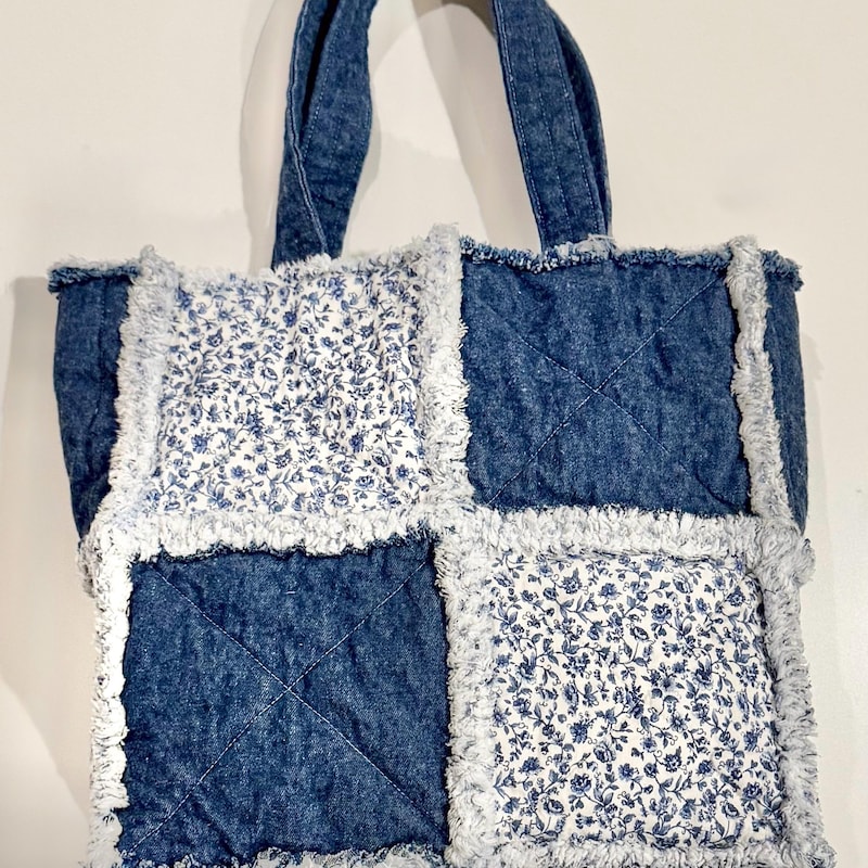Rag Quilt Tote Bags - Etsy