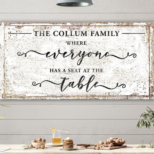 Modern Farmhouse Wall Decor Family Sign Everyone Has a Seat - Etsy