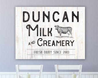Rustic Creamery Sign - Etsy