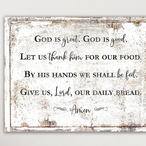God is Great God is Good Dinner Prayer Framed Wood Sign - Etsy