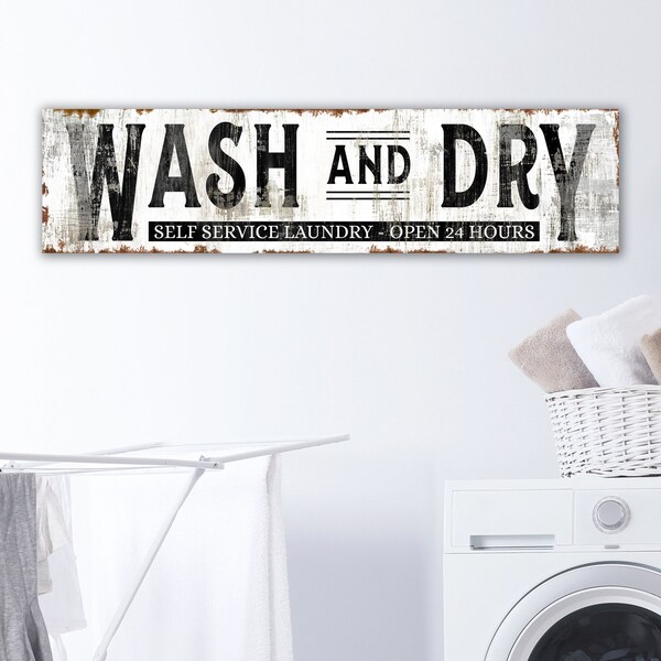 Vintage Laundry Sign - Etsy