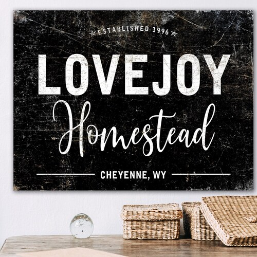 Personalized Family Homestead Sign Modern Farmhouse Wall - Etsy