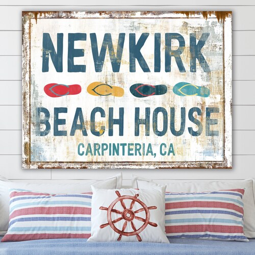 Coastal Farmhouse Wall Decor Rustic Chic Beach House Sign - Etsy