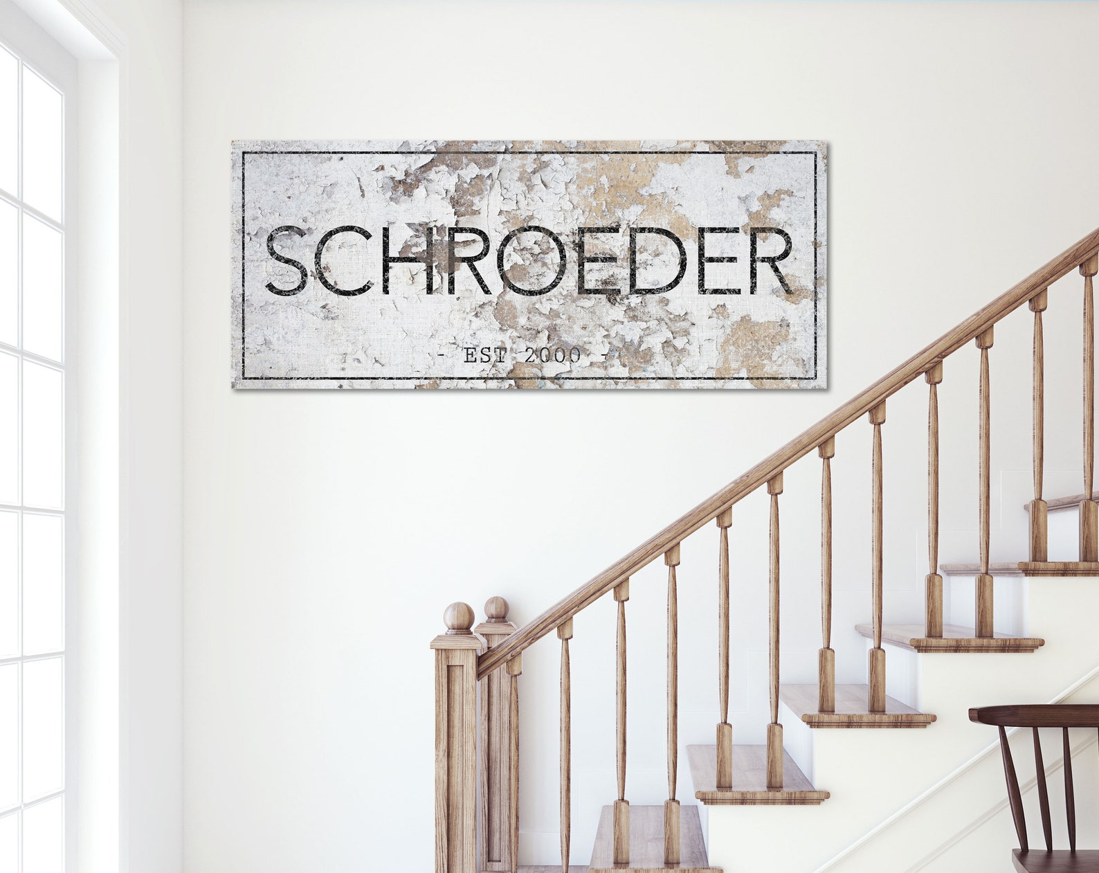 Farmhouse Art Custom Name Decor Rustic Sign Family Wall - Etsy