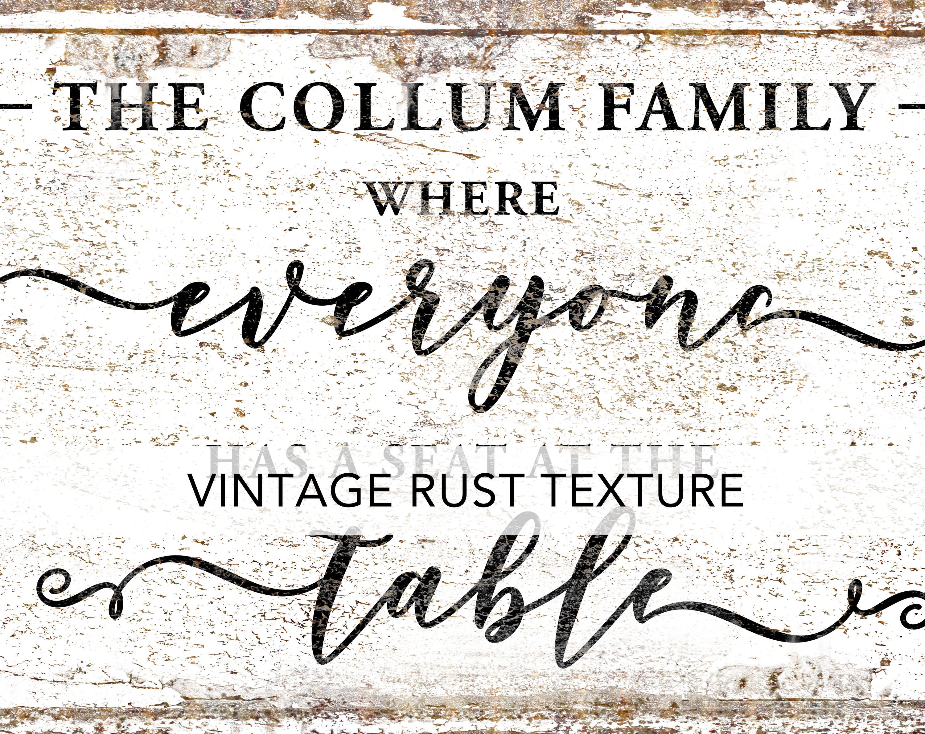 Modern Farmhouse Wall Decor Family Sign Everyone Has a Seat | Etsy