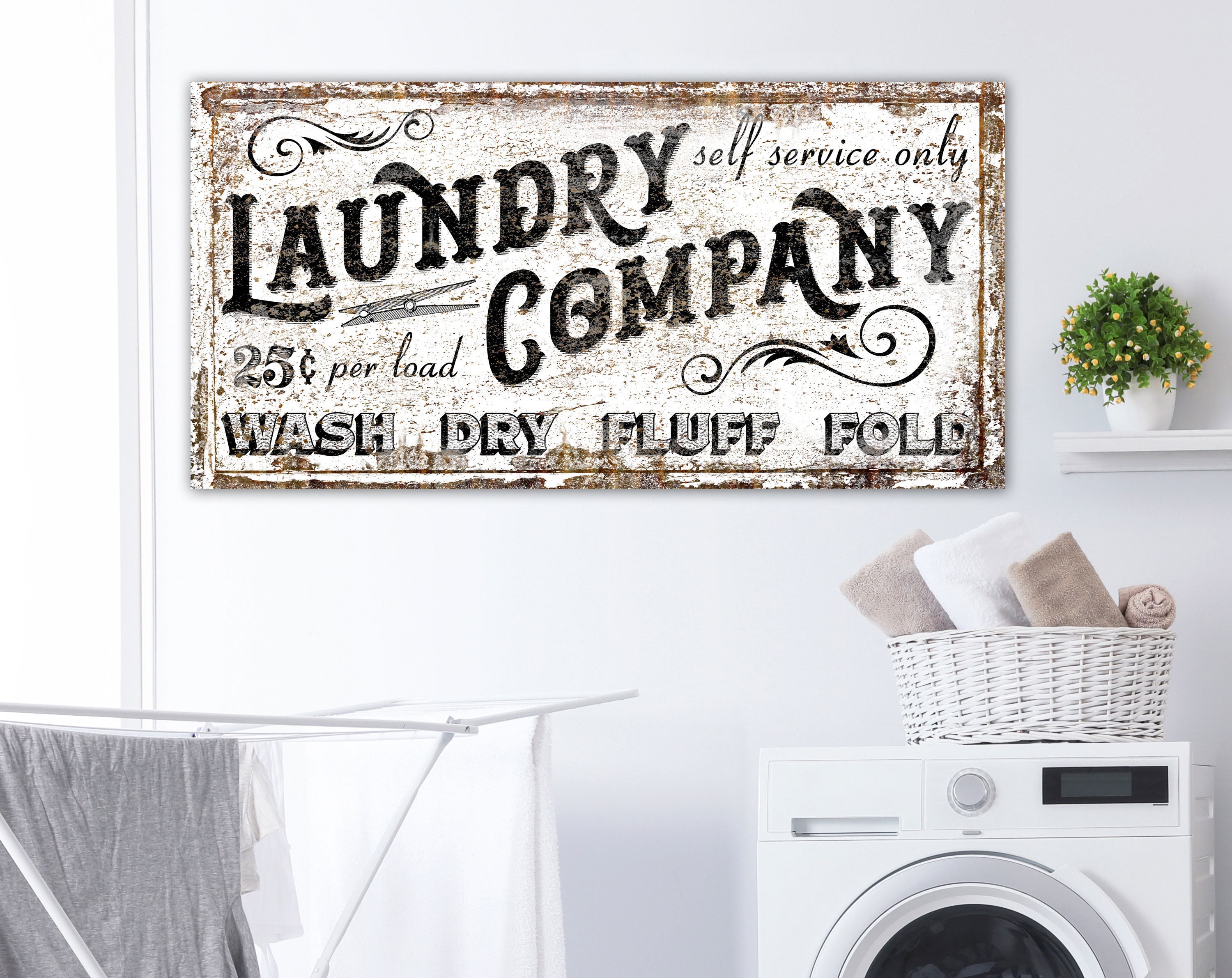 Home & Living Rustic Laundry Room decor Modern Farmhouse decor Laundry ...