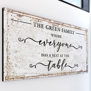 Modern Farmhouse Wall Decor Family Sign, Everyone Has a Seat at the ...