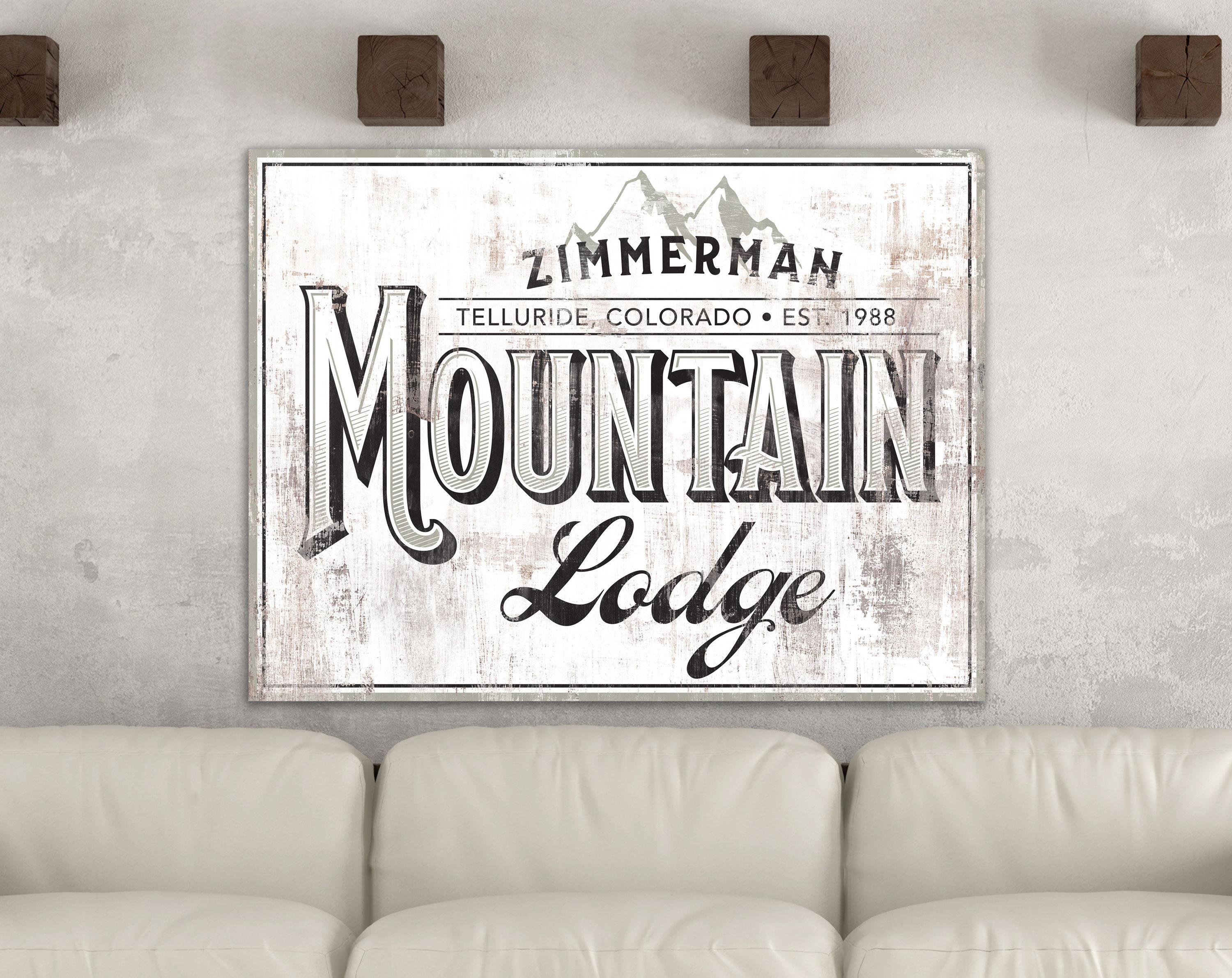 Ski Lodge Decor Family Sign Log Cabin Wall Decor Rustic - Etsy