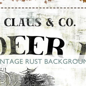 Rustic Christmas Sign, Reindeer Inn Bed & Breakfast Sign, Modern ...