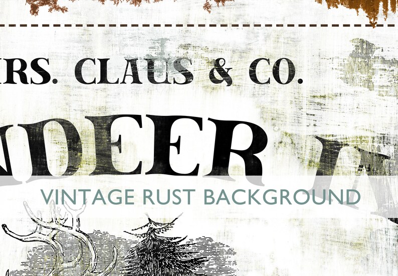 Rustic Christmas Sign Reindeer Inn Bed & Breakfast Sign | Etsy