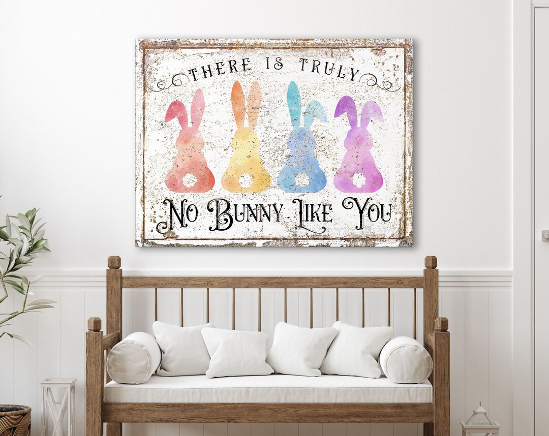There's No Bunny Like You Spring Sign Vintage Farmhouse - Etsy