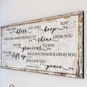 Modern Farmhouse Wall Decor Lord Bless You Prayer Art Living - Etsy