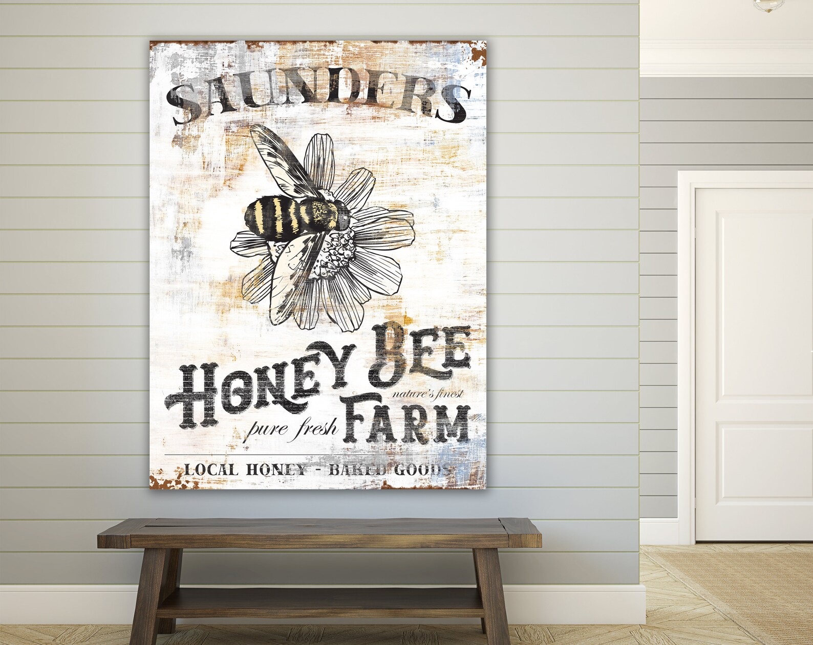 Rustic Chic Large Farmhouse Sign Custom Vintage Sign - Etsy