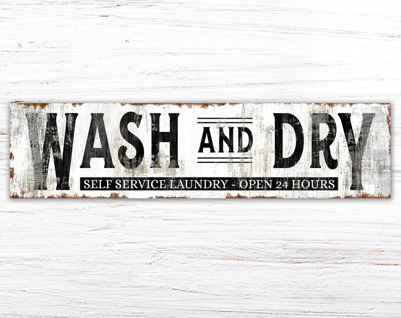 Modern Farmhouse Wall Decor Laundry Sign Rustic Chic Wash & - Etsy