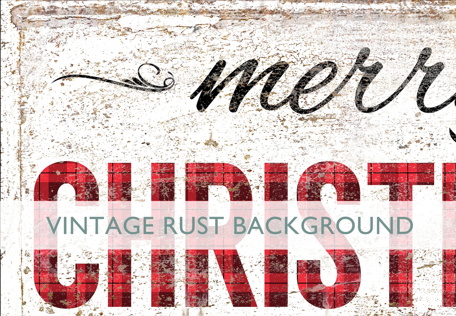 Large Rustic Merry Christmas Wall Decor Vintage Winter - Etsy