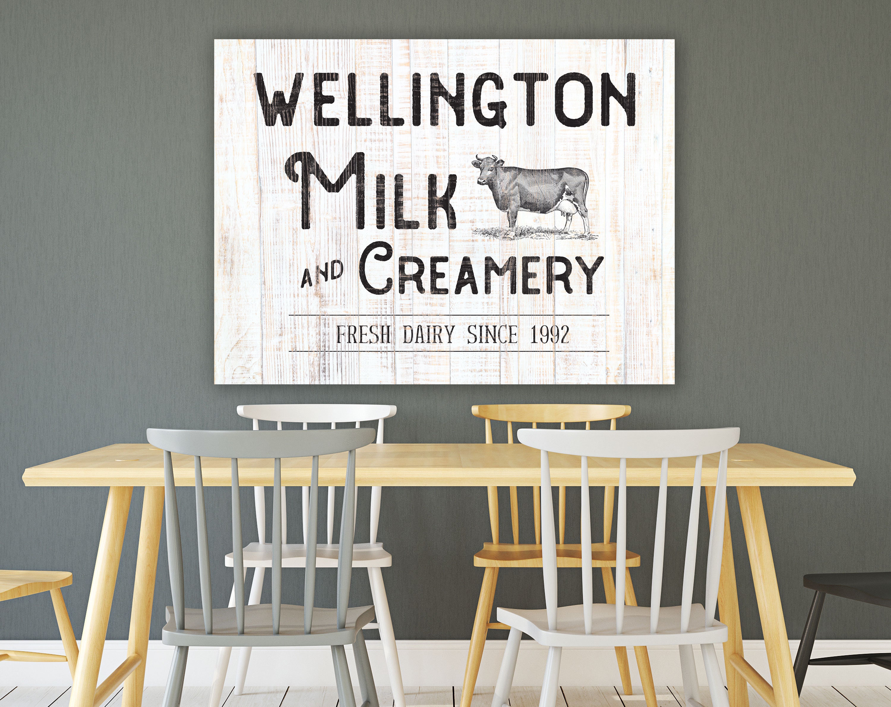Personalized Milk & Creamery Dairy Cow Decor Vintage - Etsy