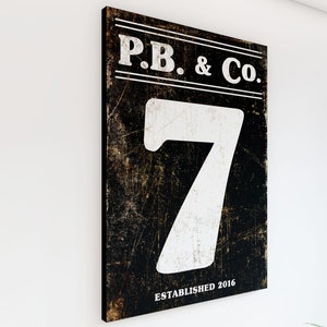 Modern Farmhouse Decor Family Sign Large Canvas Art, Vintage Industrial ...