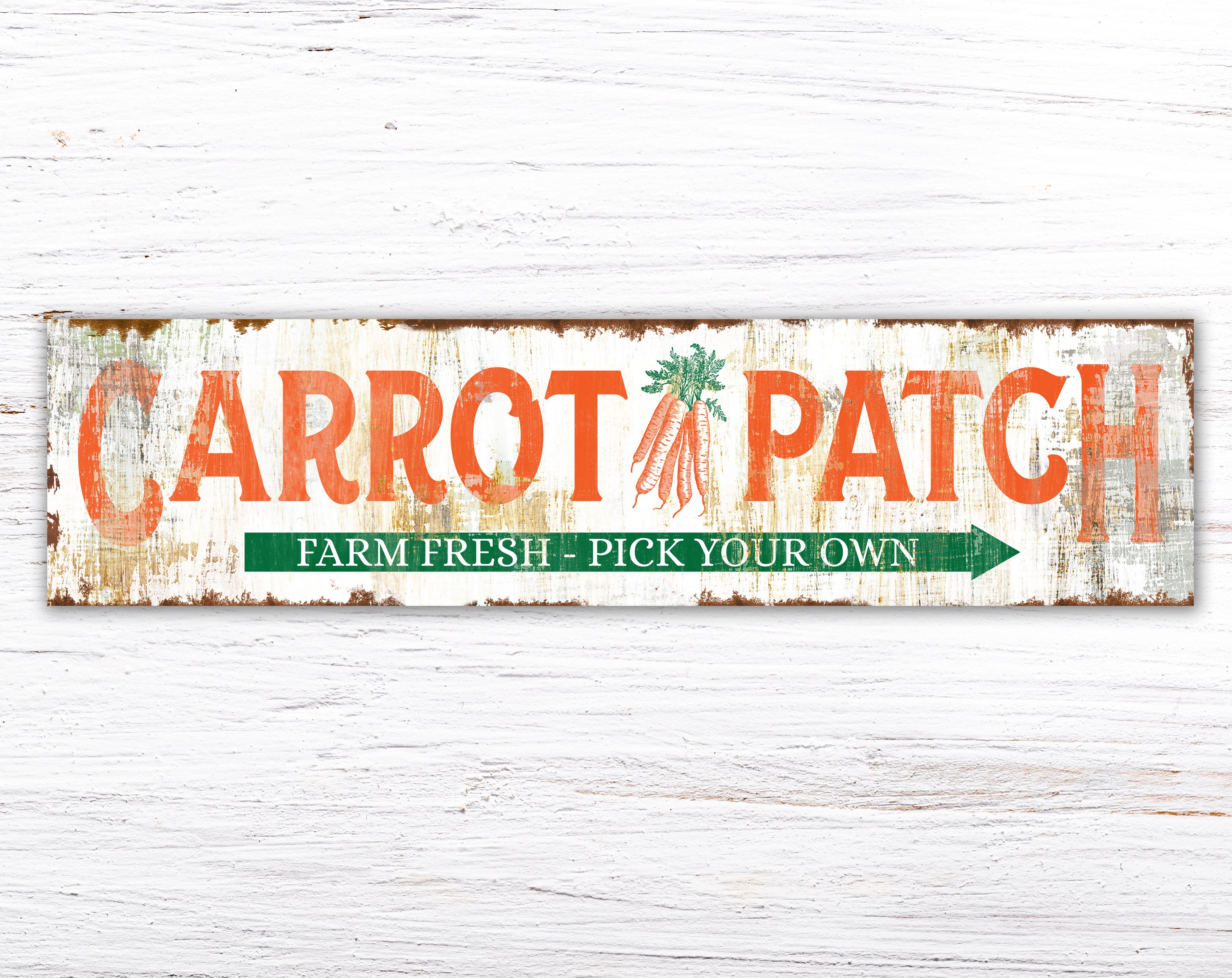 Spring Farmhouse Wall Decor Carrot Patch Easter Sign Rustic - Etsy