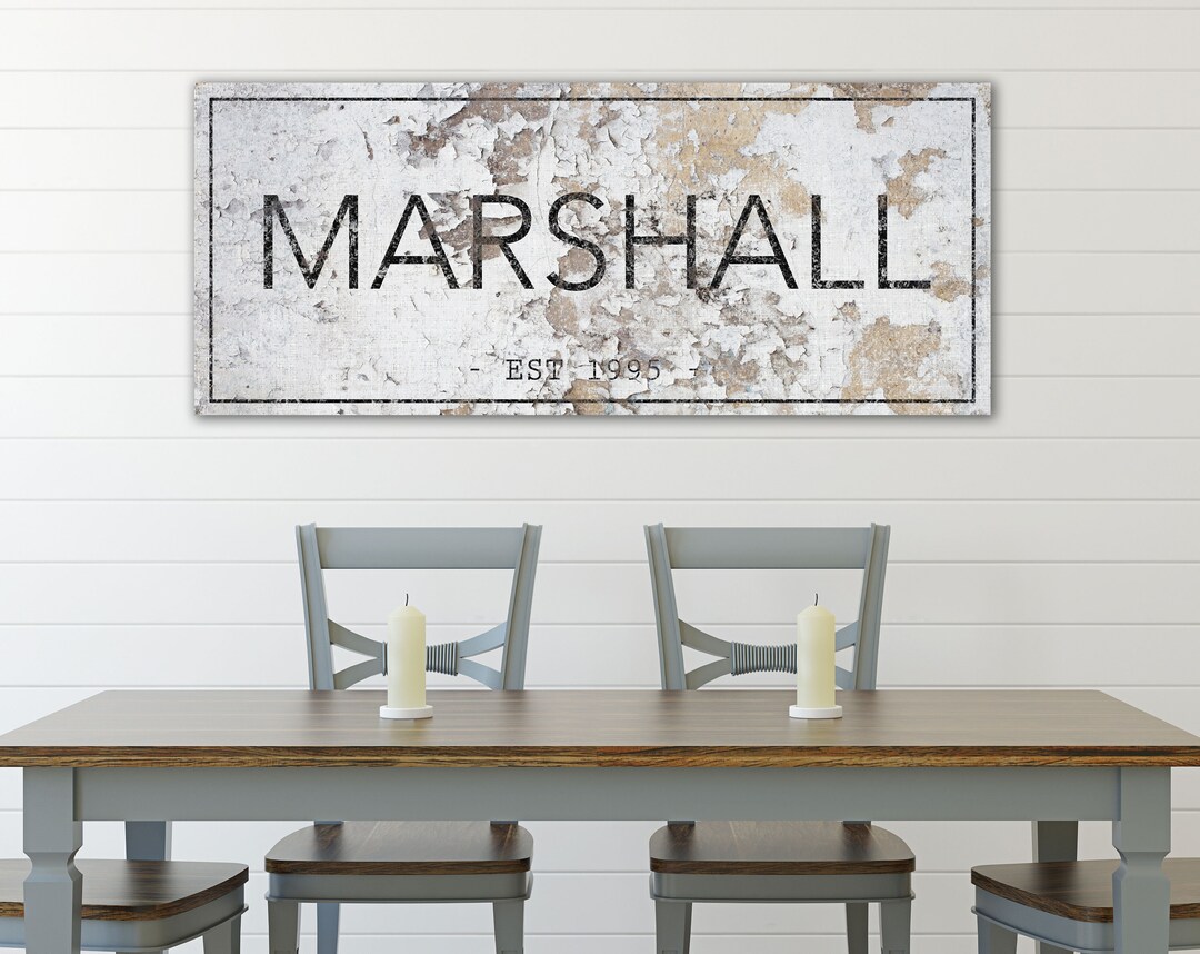 Farmhouse Art Custom Name Decor Rustic Sign Family Wall - Etsy