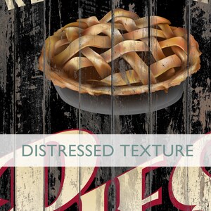 Rustic Kitchen Wall Decor, Freshly Baked Pies Bakery Sign Dining Room ...