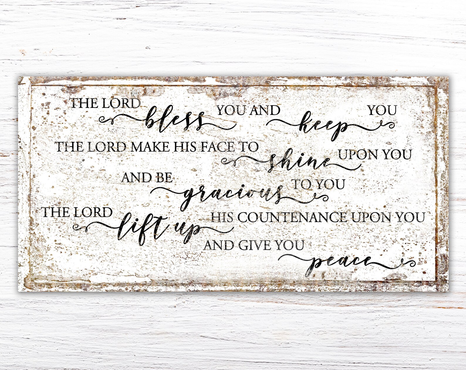 Modern Farmhouse Wall Decor Lord Bless You Prayer Art Living - Etsy