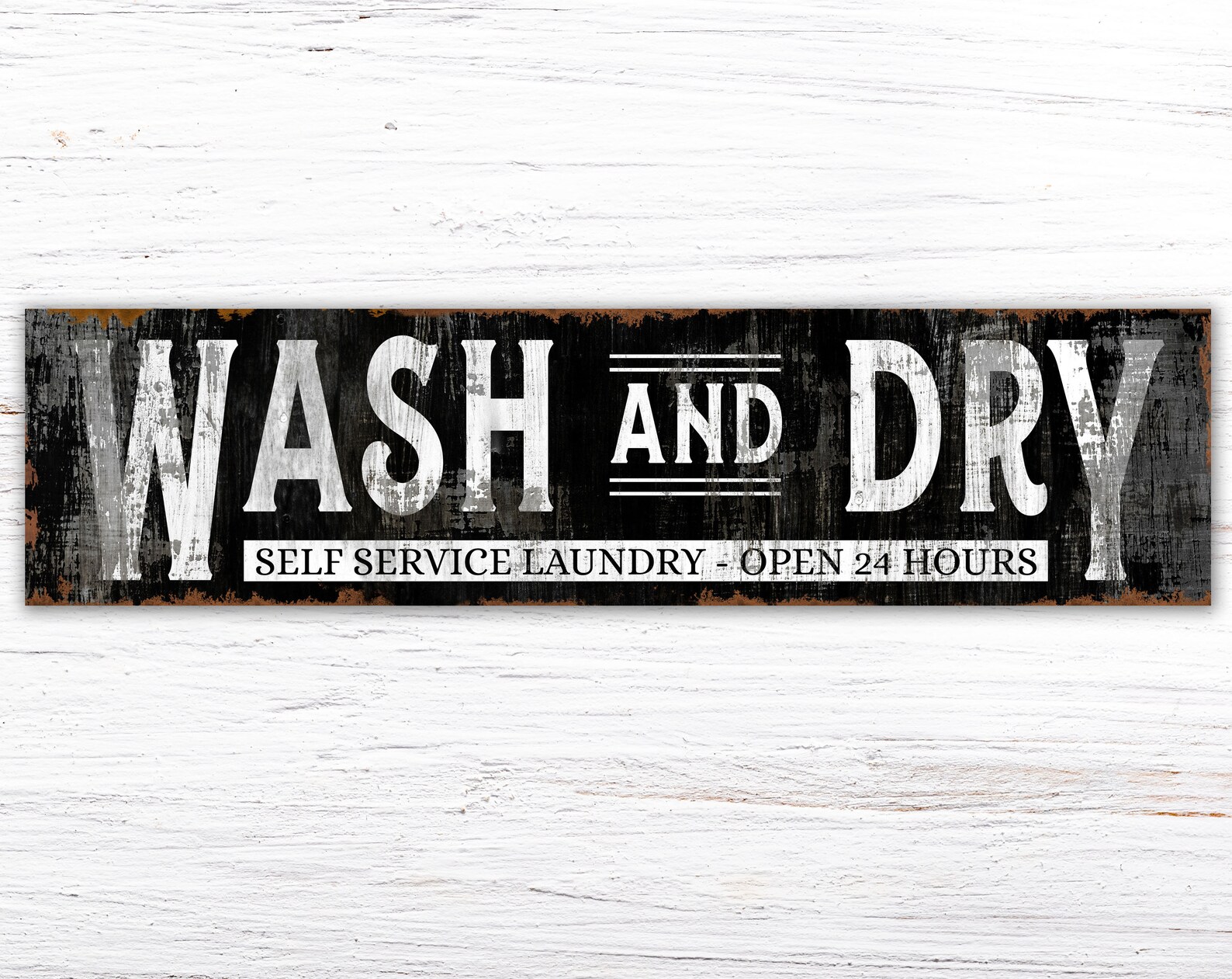 Modern Farmhouse Wall Decor Laundry Sign Rustic Chic Wash & - Etsy