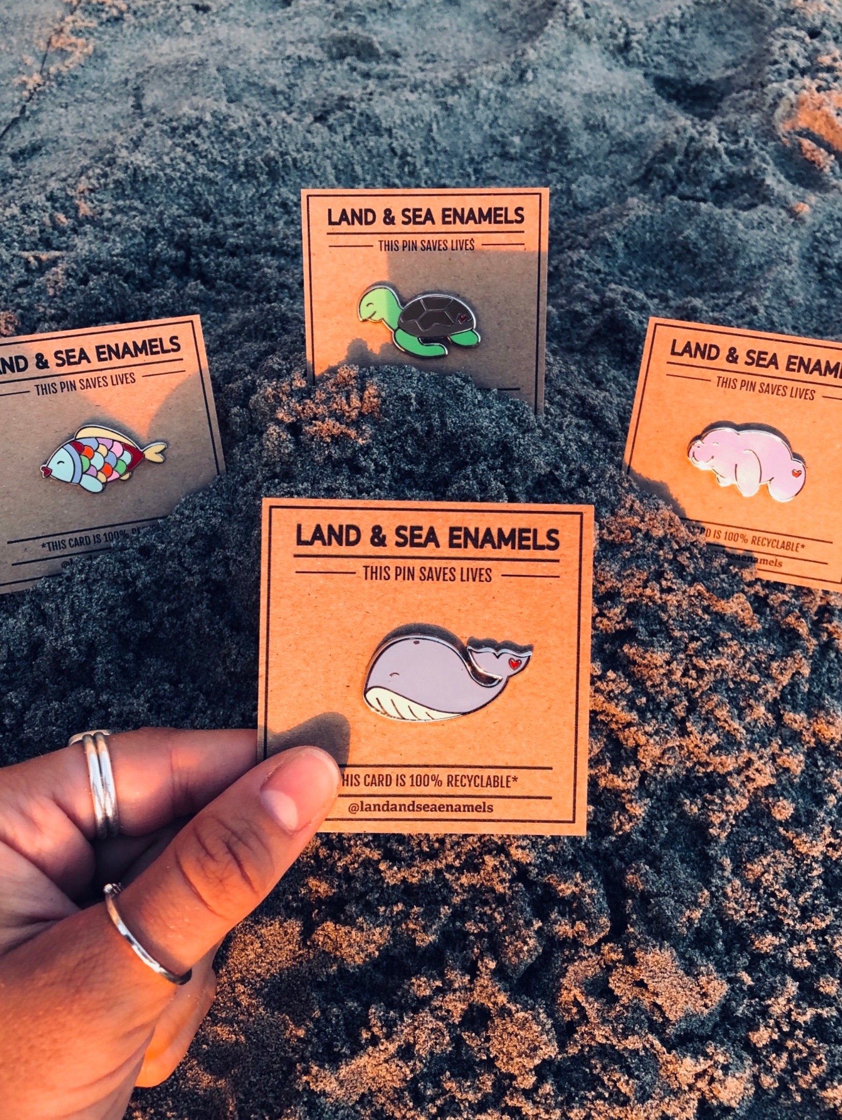 Whale Pin | Hard Enamel Pin | Collectible Pin | Save the Ocean | Land ...