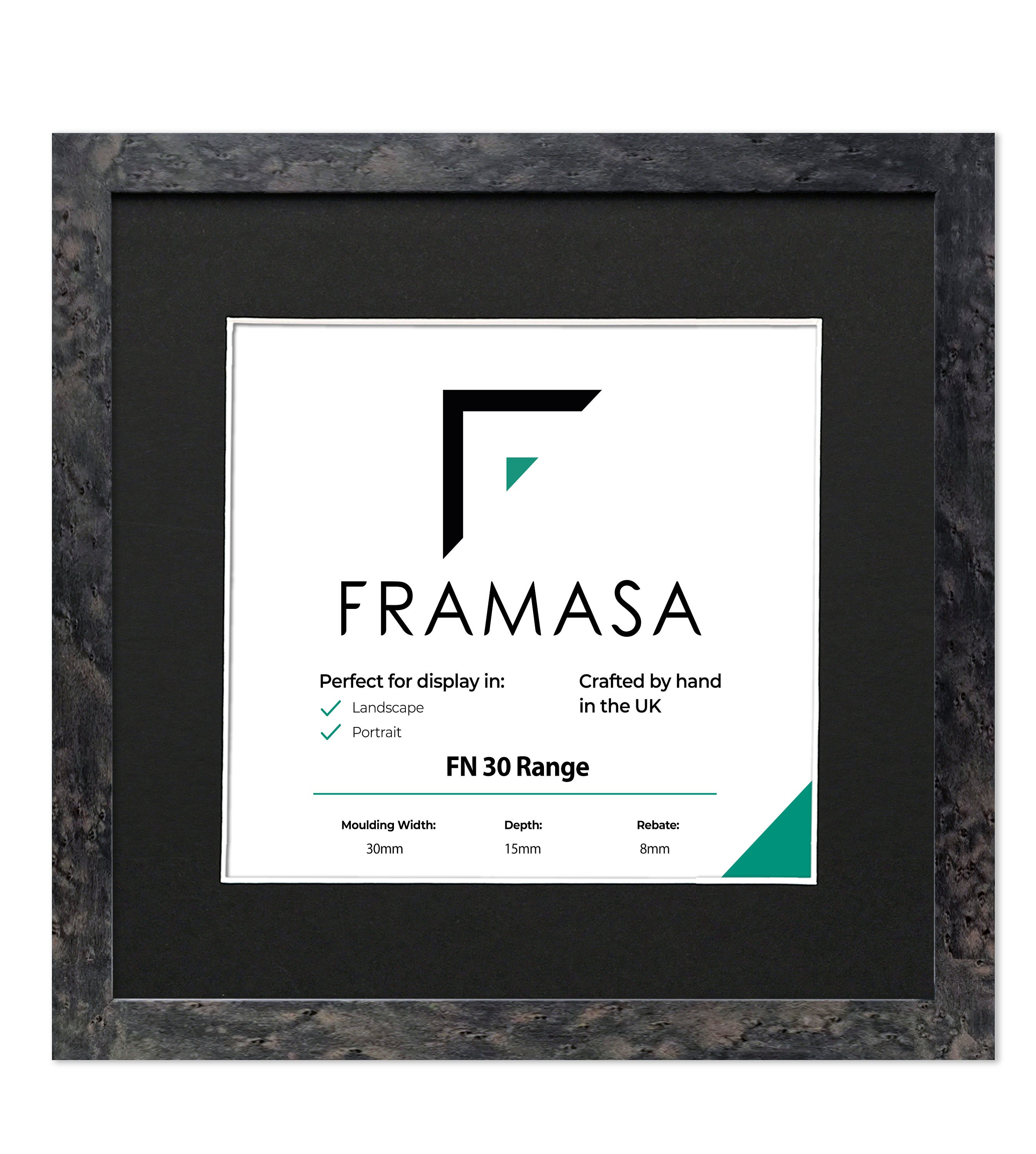 Square Size Picture Frames Flat Profile Wooden Effect Photo | Etsy UK