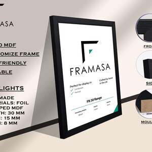 A1 A2 A3 A4 A5 Size Picture Frame / Flat Picture Photo Frame / Handmade ...