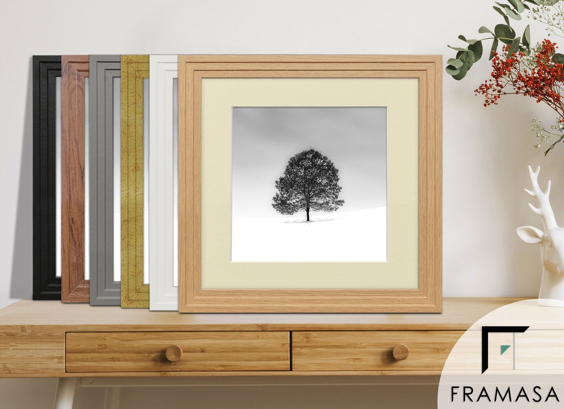 Square Size Photo Frames / Handmade Wooden Effect Picture - Etsy