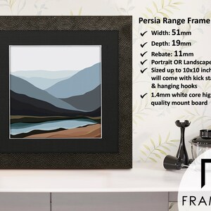 Square Size Handmade Picture Frames / Black Photo Frames With Black ...