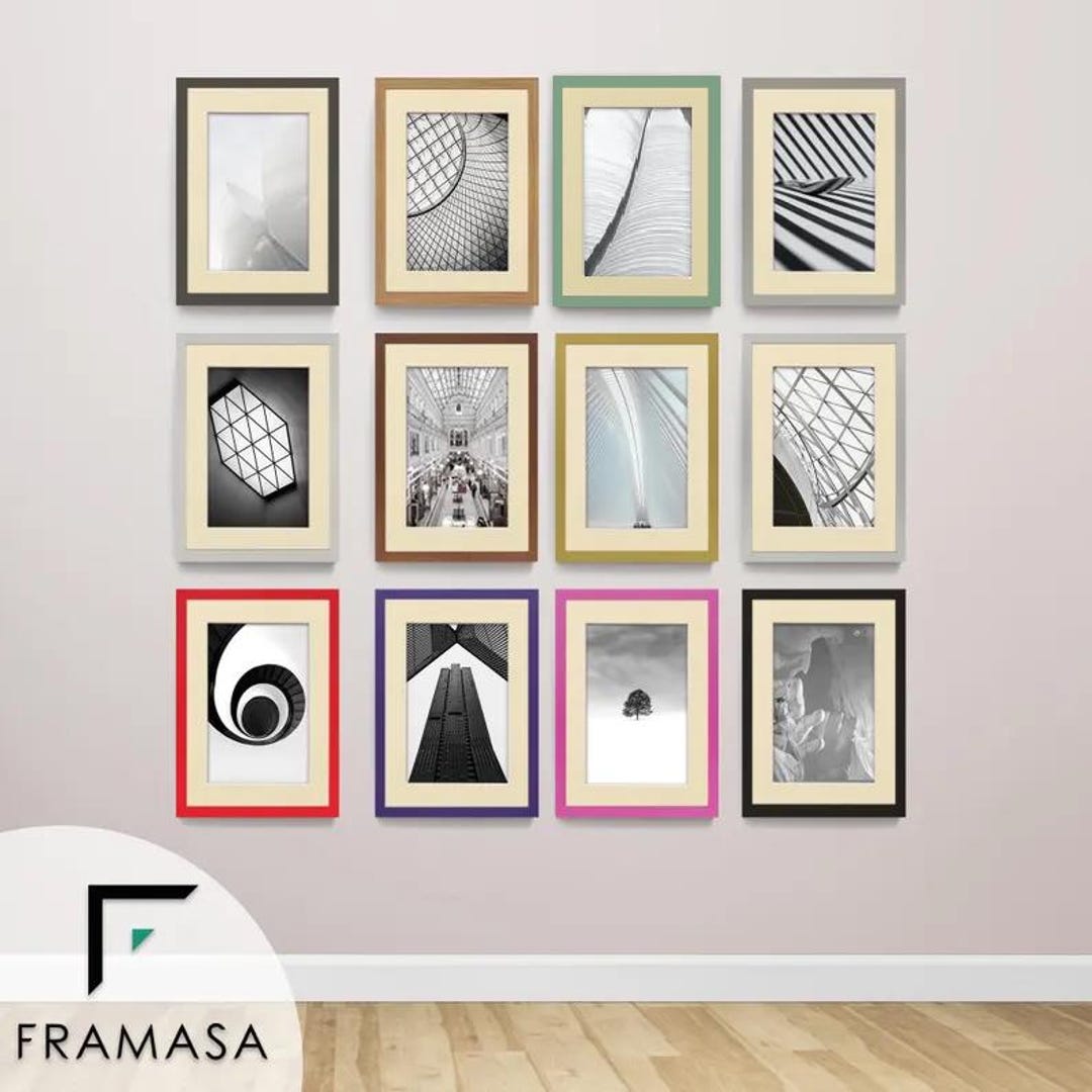 Handmade Picture Frame With Ivory Mount| A2/A3/A4/A5 Photo Frame| Thin ...
