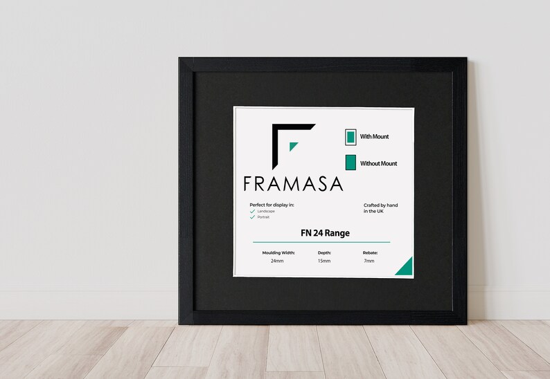 Handmade 4x4 Hanging Photo Frames Oak Black White Frame - Etsy