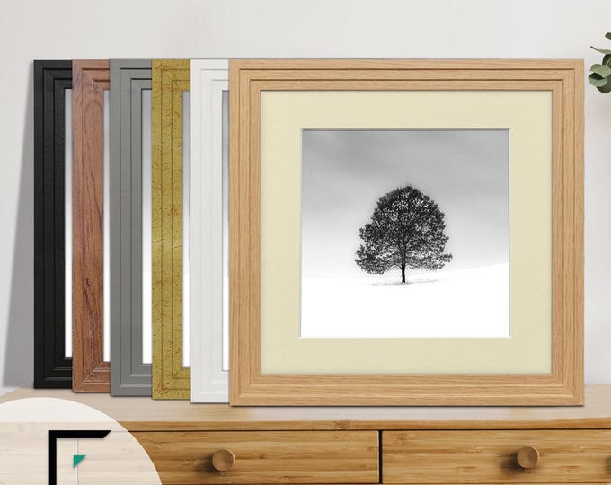 Handmade Classic Square Picture Photo Frames Wooden Effect 11 Colours ...
