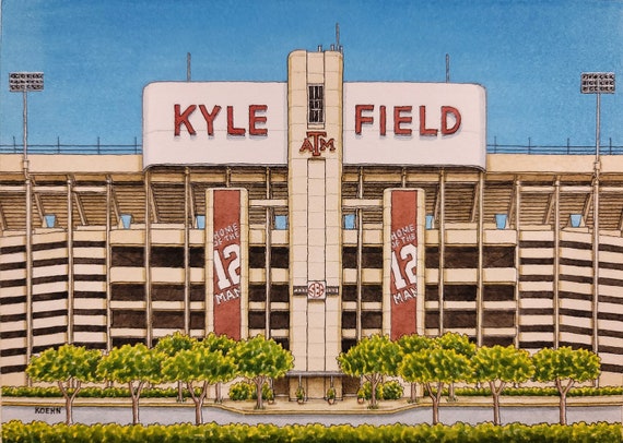 Kyle Field. Texas A&M. 8.5 X 11. College Station - Etsy