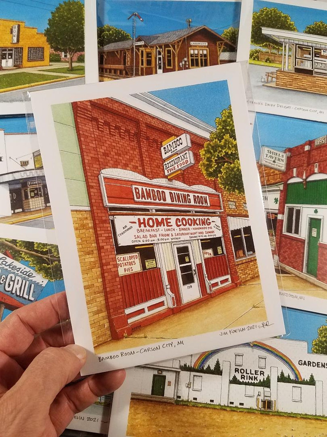 Train Depot. 5" X 7". Carson City, Michigan. Watercolor Painting. Art ...