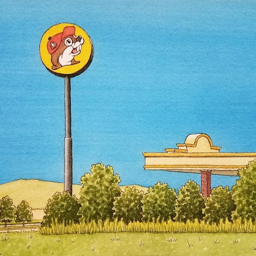 Buc-ee's. 5 X 7. Texas. Watercolor Painting. - Etsy
