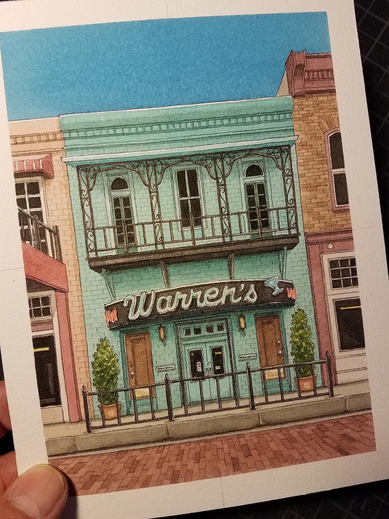 Warren's Inn. 5 X 7. Houston Texas. Watercolor | Etsy