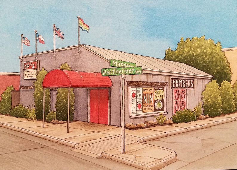 Numbers Nightclub. 5 x 7. Houston Texas. Houston. | Etsy