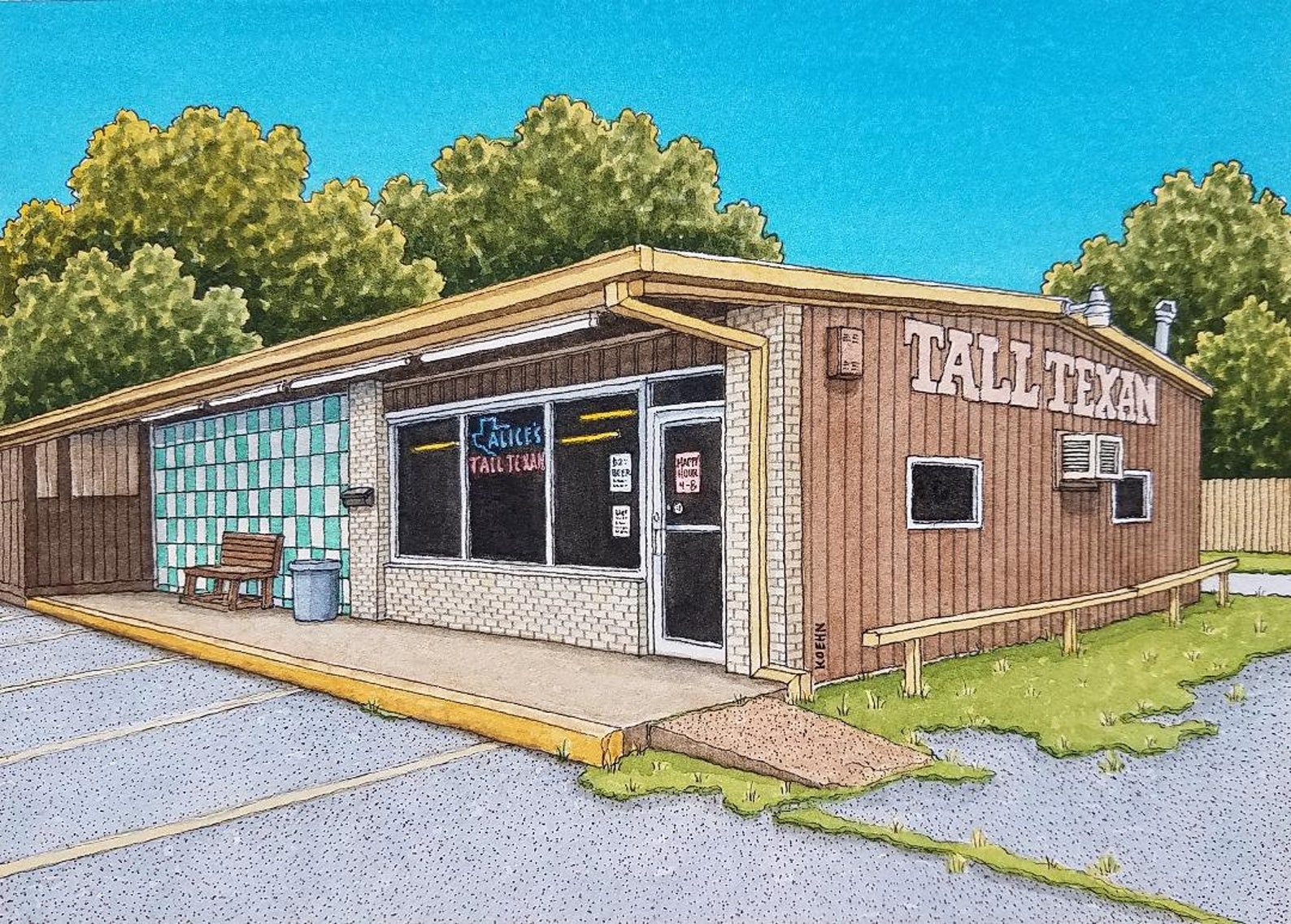 Valhalla. 5 X 7. Houston Texas. Watercolor - Etsy