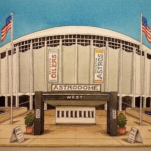 Rodeo Houston. 8.5" X 11". Houston Texas. Watercolor Painting. Art ...