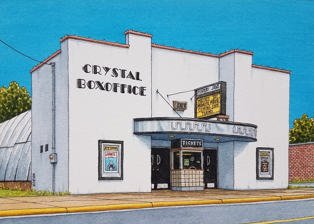 Crystal Boxoffice. 5" X 7". Crystal, Michigan. Watercolor Painting. Art ...